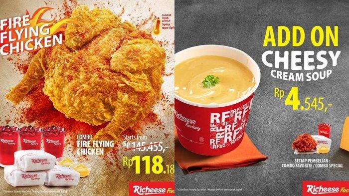 Promo Richeese Factory Hari ini Rabu 30 November, 1 Ekor Ayam, 3 Nasi ...