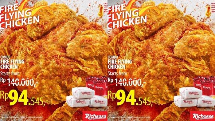 1 Ekor Ayam, 3 Nasi dan 4 Minum hanya 94.545, Promo Richeese Factory ...