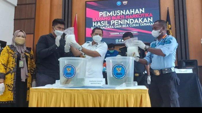 Sabu 1,9 Kg yang Nyaris Lolos ke Parepare Dimusnahkan, BNNP Kaltara dan BC Komitmen Perangi ...