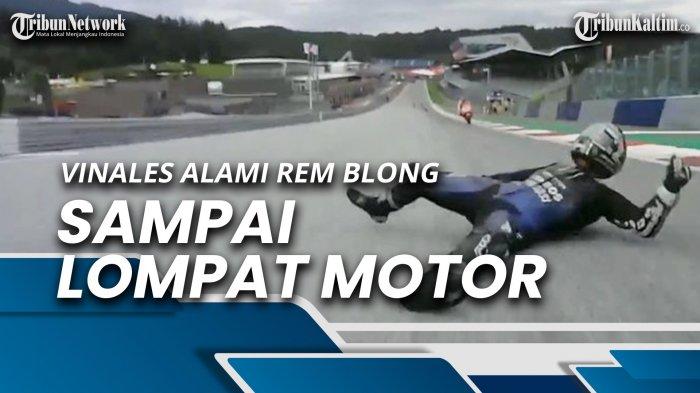 NEWS VIDEO Vinales Alami Rem Blong Sampai Lompat Motor, Valentino Rossi ...