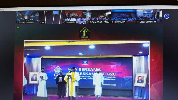 Lapas Balikpapan Doa Bersama via Virtual Demi Sukseskan KTT G20 - Tribunkaltim.co