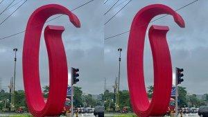Viral, Penampakan Sculpture Pesut di Jembatan Mahakam IV yang Sudah ...