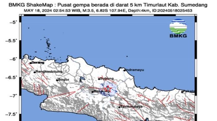 Gempa Terkini Magnitudo 3.5, Pusat Gempa 2 Menit Lalu di Sumedang Jawa Barat, Cek Info BMKG ...