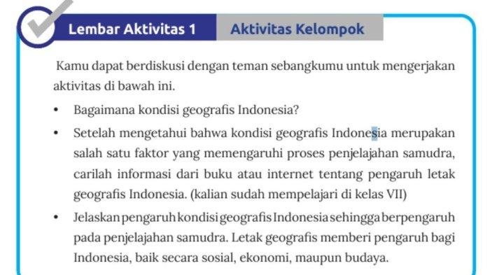 Kunci Jawaban IPS Kelas 8 Halaman 145 Kurikulum Merdeka, Bagaimana Kondisi Geografis Indonesia ...