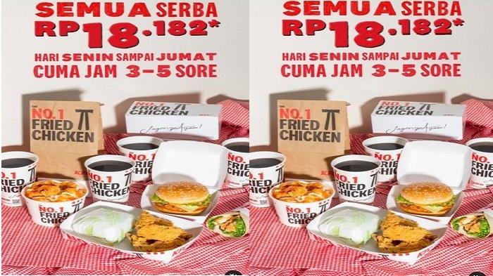 Promo KFC Senin - Jumat, KFC Attack : Half Winger, Oriental Don, Burger + Twisty Hanya Rp 18.182 ...