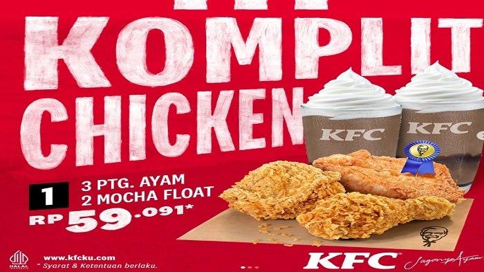 Promo KFC November, Paket Komplit Chicken 3 - 5 Ayam KFC, Mocha Float ...
