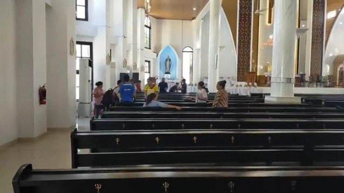 Gegana Brimob Polda NTT Steril Gereja Katedral Jelang Tahbisan Uskup Agung Kupang - Pos-kupang.com