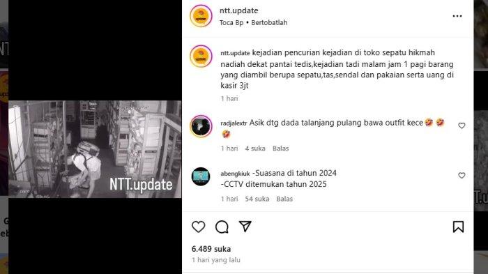 Maling Toko Sepatu di NTT Viral, Aksinya Terekam CCTV - Pos-kupang.com