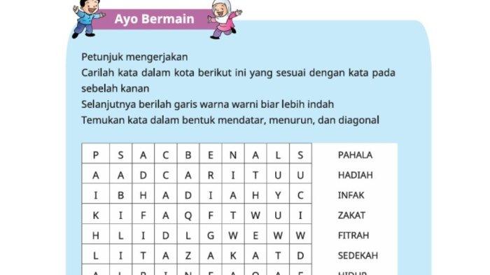 Kunci Jawaban PAI Kelas 5 Halaman 99 Kurikulum Merdeka, Carilah Kata Dalam Kotak - Pos-kupang.com