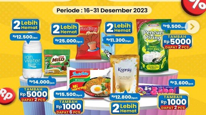 Promo Indomaret 18-19 Desember, Indomie Tambah Rp1000 Dapat 6, Tambah Rp2Ribu Dapat3 PopMie ...