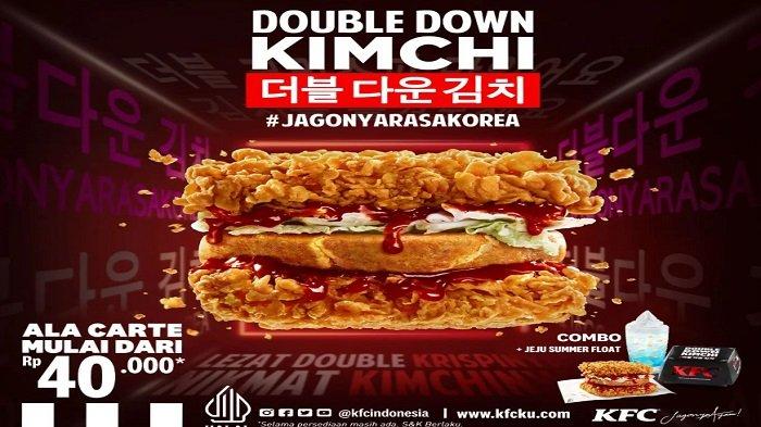 Promo KFC Hari Ini Rabu, Double Down Kimchi Ala Carte dengan Ayam KFC Goreng Mulai Rp 40 Ribuan ...