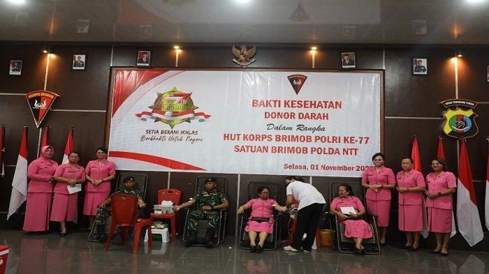 HUT ke-77 Korps Brimob Polri, Satbrimob Polda NTT Gelar Donor Darah - Pos-kupang.com