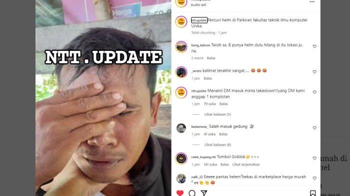 Pencuri Helm di Kampus Unika Kupang Viral, Wajah Bonyok Usai Tertangkap Tangan - Pos-kupang.com