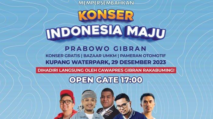 Pro Gibran NTT, Gavriel Novanto Ajak Warga Nonton Konser Indonesia Maju ...
