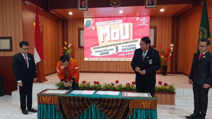 MoU Pengadilan Tinggi Agama Kupang dan Pos Indonesia Hadirkan Layanan Sederhana, Cepat & Murah ...