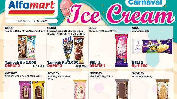 Promo Alfamart Besok 14-15 Mei 2024, Es Krim Aice Beli 2 Gratis 1, Glico Tambah Rp2.000 Dapat 2 ...