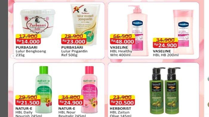 Promo Alfamart Produk Kecantikan Kulit Hand Body Kojie San, Mustika ...