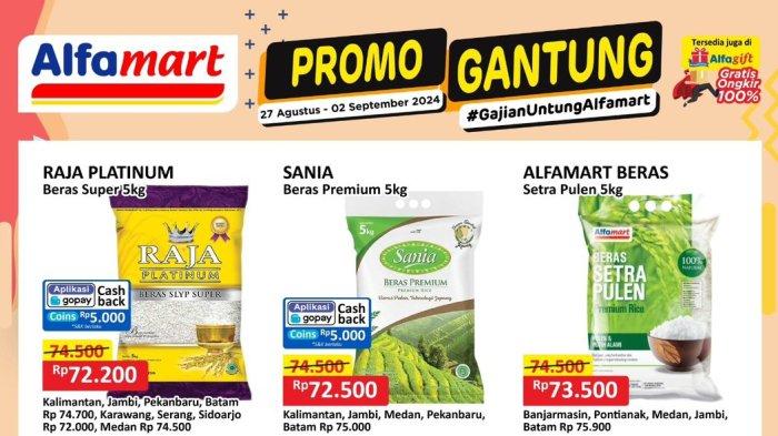 Promo Alfamart 2 September 2024, Hari Terakhir Beras Murah, Banyak ...