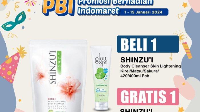 Promo Indomaret Besok 10-15 Januari 2024, Shinzui Beli 1 Gratis 1, Ada ...