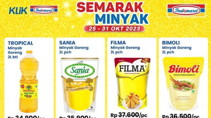 Promo Indomaret Hari Ini 29 Oktober 2023 Bimoli 2L Rp33.900, Larisst Deterjen Rp9.900, Oreo Rp6 ...