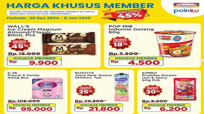 Promo Indomaret Khusus Member, Magnum RP 9.900, Pop Mie Pedas RP 5.000 ...