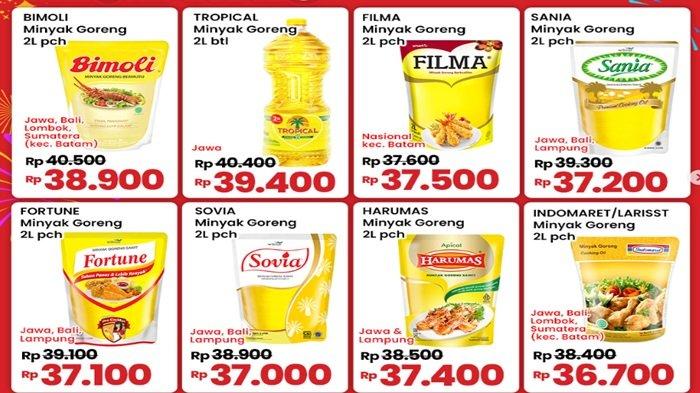 Promo Indomaret Hari Ini Sabtu, Dapatkan Minyak Goreng Murah Bimoli 2L Rp 38.900, Sovia Rp 37. ...
