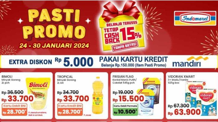 Promo JSM Indomaret 26-28 Januari 2024, Bimoli Rp33.700, Deterjen Rp10 ...