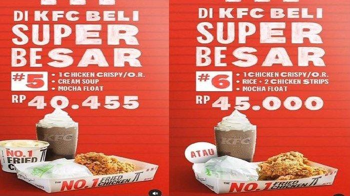 Promo KFC September 2022, Super Besar dengan 1 atau 3 Ayam, Gratis 1 Ayam Lagi Mulai Rp 40.455 ...