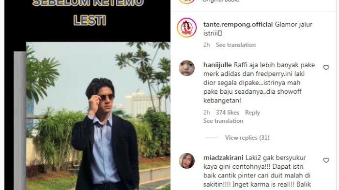 Video Viral Instagram, Perbedaan Outfit Rizky Billar Sebelum dan Sesudah Nikah Lesty Kejora ...