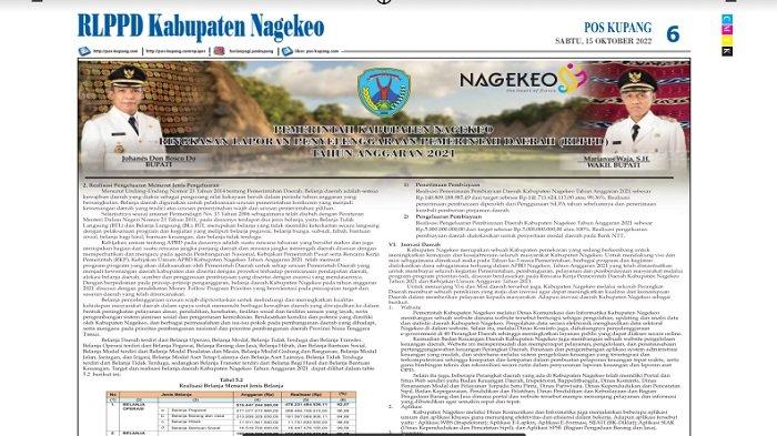 RLPPD/ILPPD Kabupaten Nagekeo Tahun 2021 Bagian 5 - Pos-kupang.com