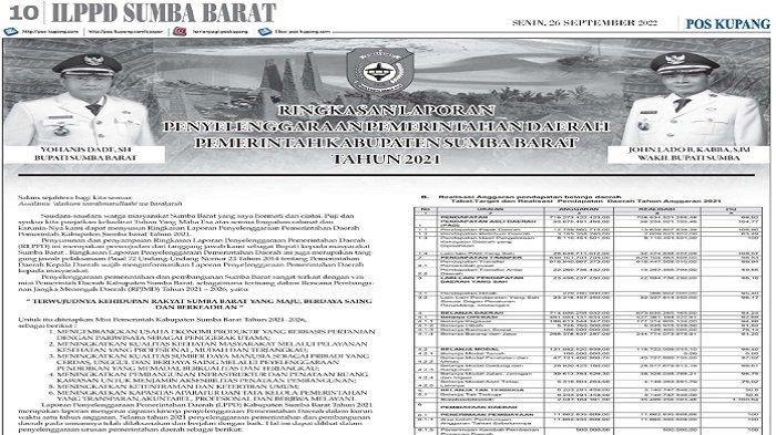 RLPPD/ILPPD Kabupaten Sumba Barat NTT Tahun 2021 (Bagian 1) - Pos ...