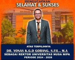 Yonas KGD Gobang Terpilih Jadi Rektor Universitas Nusa Nipa - Pos-kupang.com