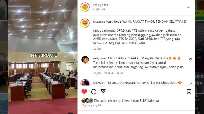 Ruang Sidang DPRD TTS NTT Viral, Warganet: Agak Laen - Pos-kupang.com