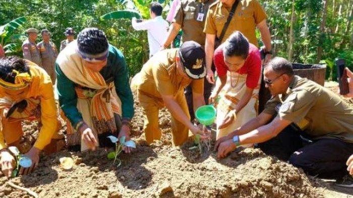 Berkunjung ke Desa Harona Kala, Bupati Yohanis Dade Tanam Sayur Bersama ...