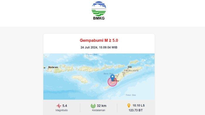 BREAKING NEWS: Gempa Bumi M5,4 Guncang Kupang NTT - Pos-kupang.com