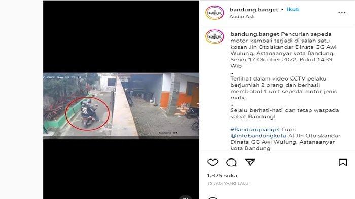 Video Viral Instagram, Aksi Dua Pencuri Ambil Sepeda Motor di Kos-kosan Terekam CCTV - Pos ...