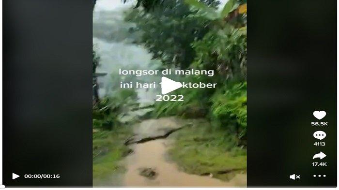 Video Viral Tik Tok, Longsor di Malang Hebohkan Warga - Pos-kupang.com