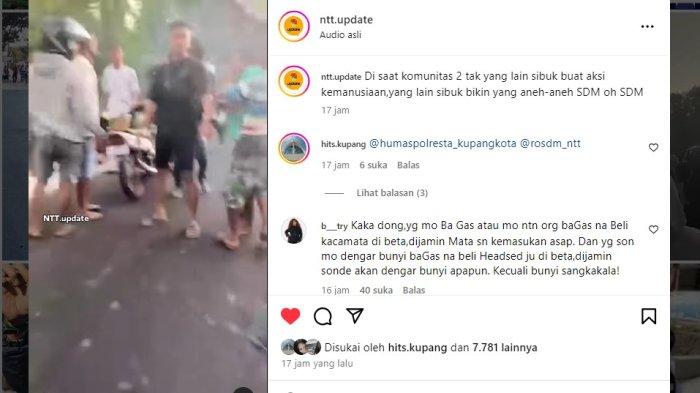 Keributan Usai Geng Motor Geber Gas di Kupang Viral, Warganet Mention Polisi - Pos-kupang.com