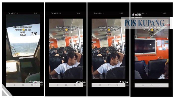 Viral Kapal Diterjang Gelombang Tinggi di Selat Pukuafu NTT, Penumpang Menangis Histeris - Pos ...