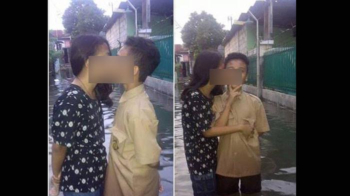 Astaga! Foto Pelajar SD Ciuman saat Banjir Hebohkan Media Sosial - Pos-kupang.com