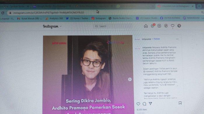 Vidio Viral Instagram, Ardhito Pramono Pamerkan Sosok Anak Pertama ...