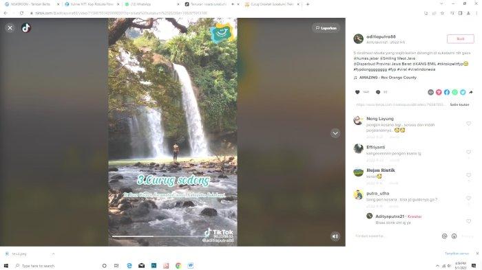 Video Viral TikTok,Keunggulan Curug Sodong Cikanteh, Kecamatan Ciemas ...