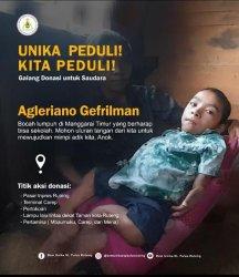 BEM Unika Ruteng Bantu Anok Bocah Lumpuh di Manggarai Timur Dengan ...