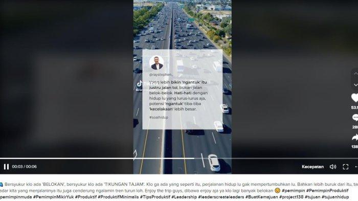 Video Viral TikTok, Jalan Tol dan Jalan Berliku Insprasi Kehidupan - Pos-kupang.com