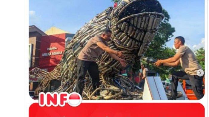 Berita Viral Ikon Monumen Ikan Bandeng Terbuat Dari 4 Ribu Knalpot di ...