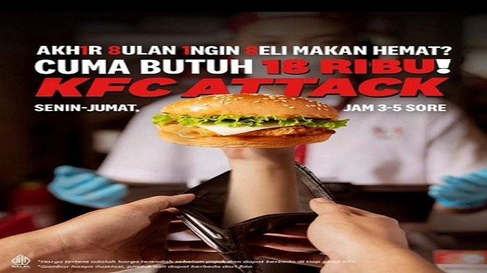Promo KFC Akhir Bulan, Paket Hemat KFC Attack, KF Winger, Twisty, Burger, Oriental Don Rp 18 ...