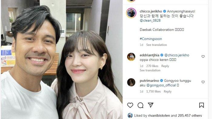 Video Viral Instagram, Foto Viral Instagram Chiko Jerikho Selfi Bersama Kim Sejeong Artis Korea ...