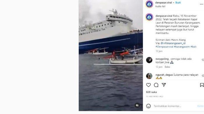 Video Viral Instagram, KM Mutiara Timur 1 Terbakar Di Perairan Bunutan ...