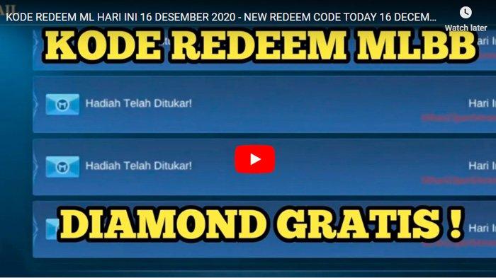 KODE Redeem ML 16 Desember 2020 Moonton. Ada Skin Event Showcase dan Diamond Gratis Mobile ...