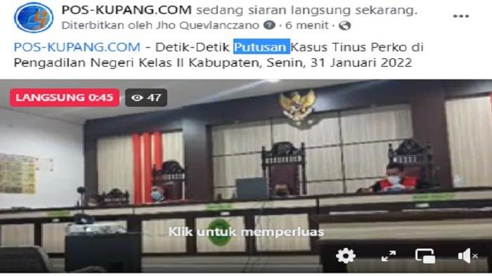 Live Streaming Sidang Putusan Tinus Perko, Hakim Bacakan Putusan - Pos ...